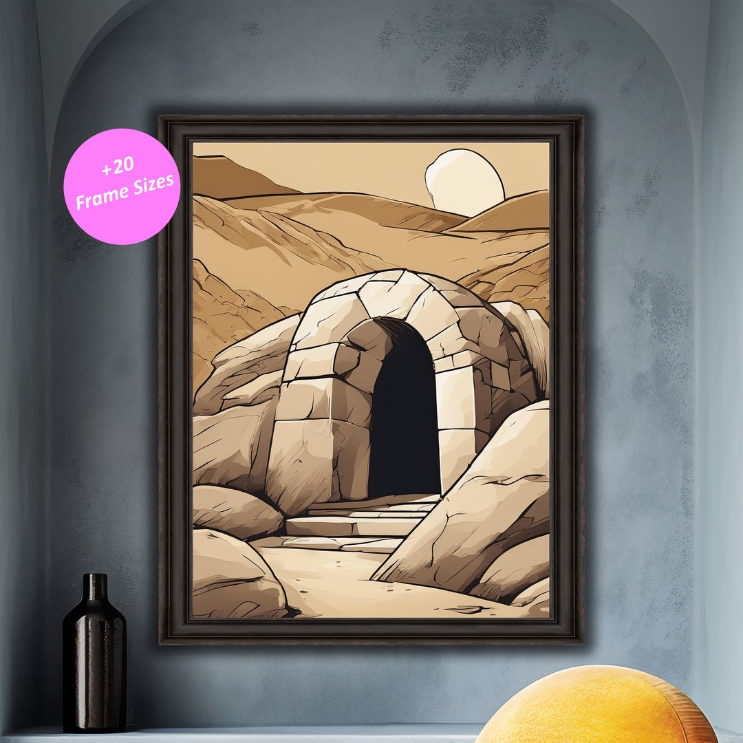 Empty Tomb Art Print, Spiritual Wall Decor, Religious Digital Download ...