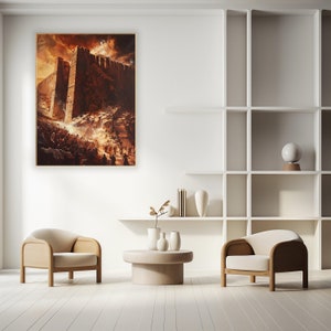 Jericho Walls Crumble Print, Biblical Wall Art, Bible Story Art ...