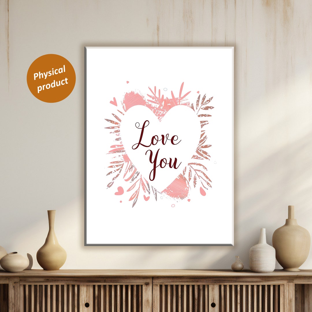Love You Quote Wall Decor Heart Design Wall Art Love You Wall Decor ...