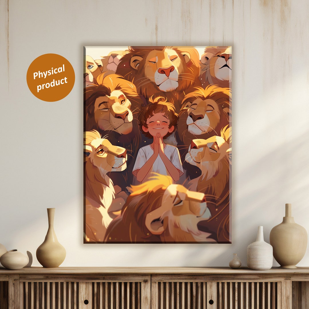 Daniel and Lions Wall Art Lions Den Wall Decor Daniel Lion Den Decor ...