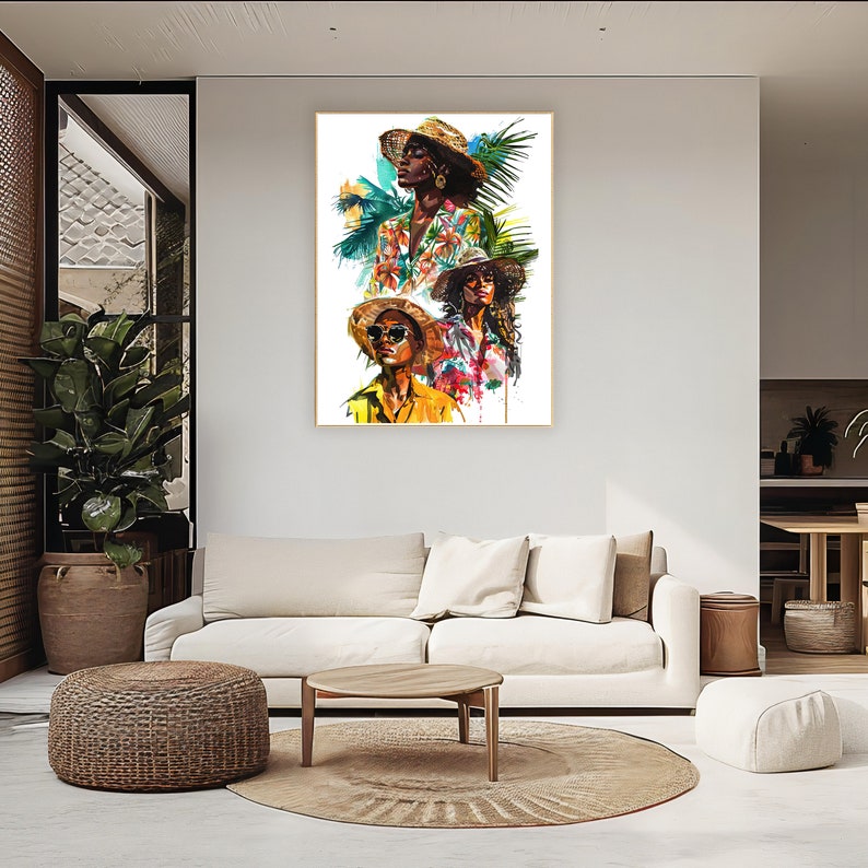 Boho Beach Vibes Art Print, Tropical Wall Decor, Colorful Poster ...