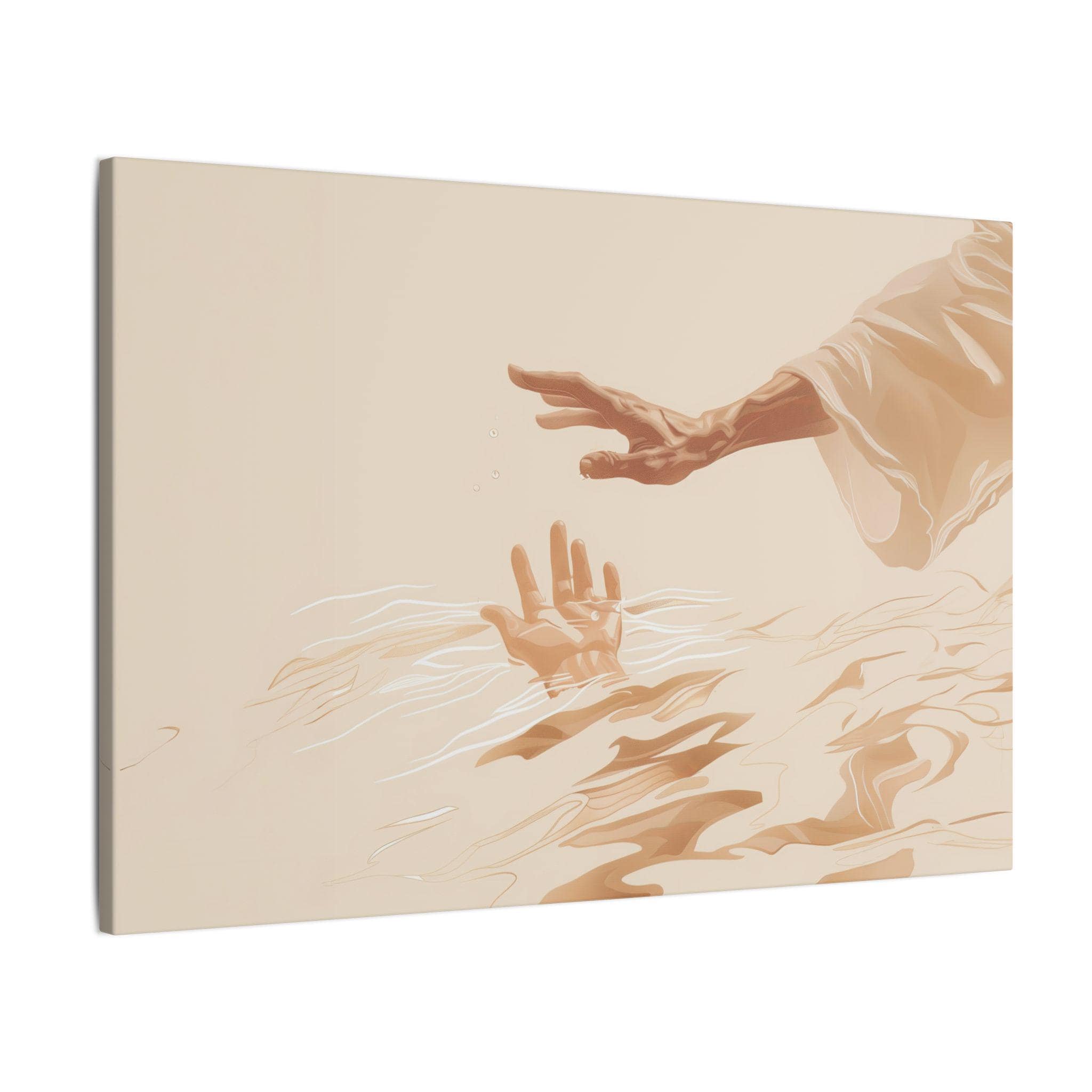 Jesus Hand Reaching Into Water, Bedroom Decor, Peter Painting, Jesus ...