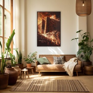 Jericho Walls Crumble Print, Biblical Wall Art, Bible Story Art ...