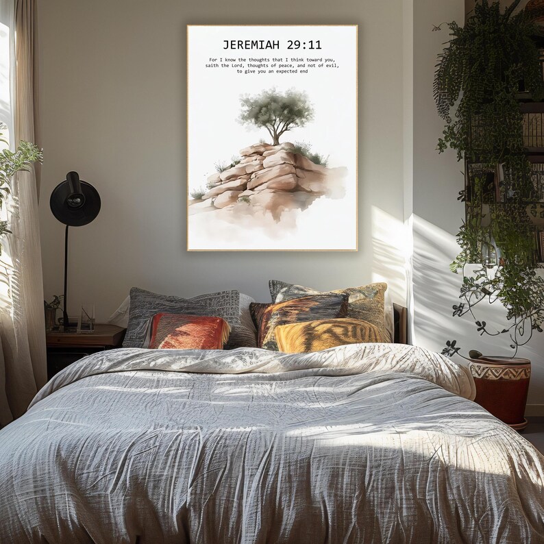 Jeremiah 29:11 Bible Verse Print, Christian Home Decor (digital ...