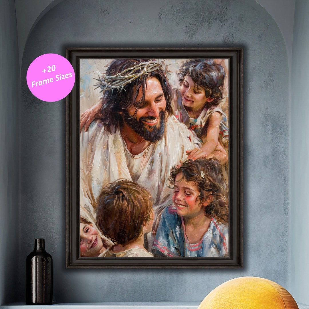 Jesus With Children Digital Download, Christian Home Decor, Religious ...