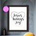 Inspirational Christian Wall Art Print, Jesus Brings Joy Digital ...
