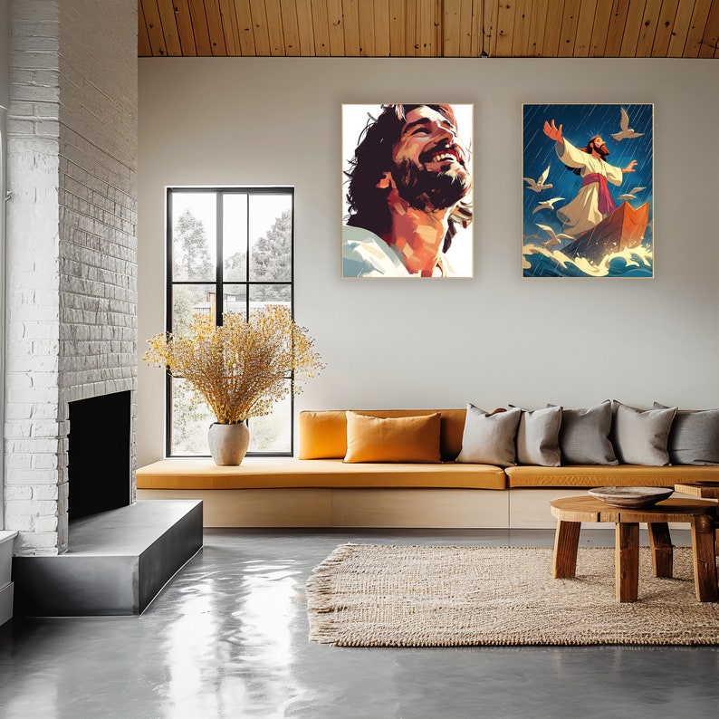 Jericho Walls Crumble Print, Biblical Wall Art, Bible Story Art ...