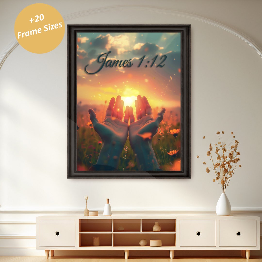 Bible Verse Sunset Digital Art Print, Christian Inspirational Decor ...