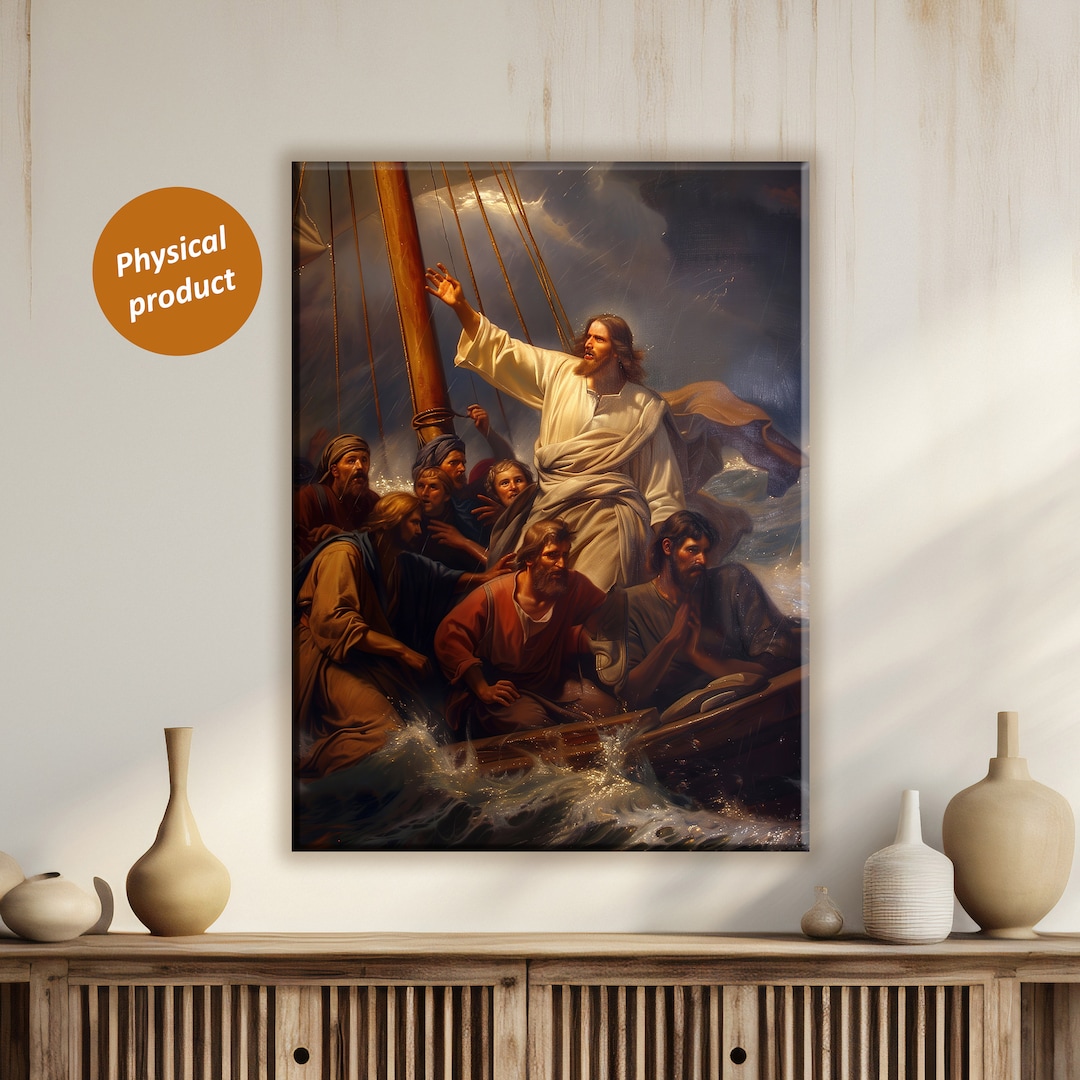 Jesus Calming the Storm Wall Art Jesus Calmed the Storm Painting for ...