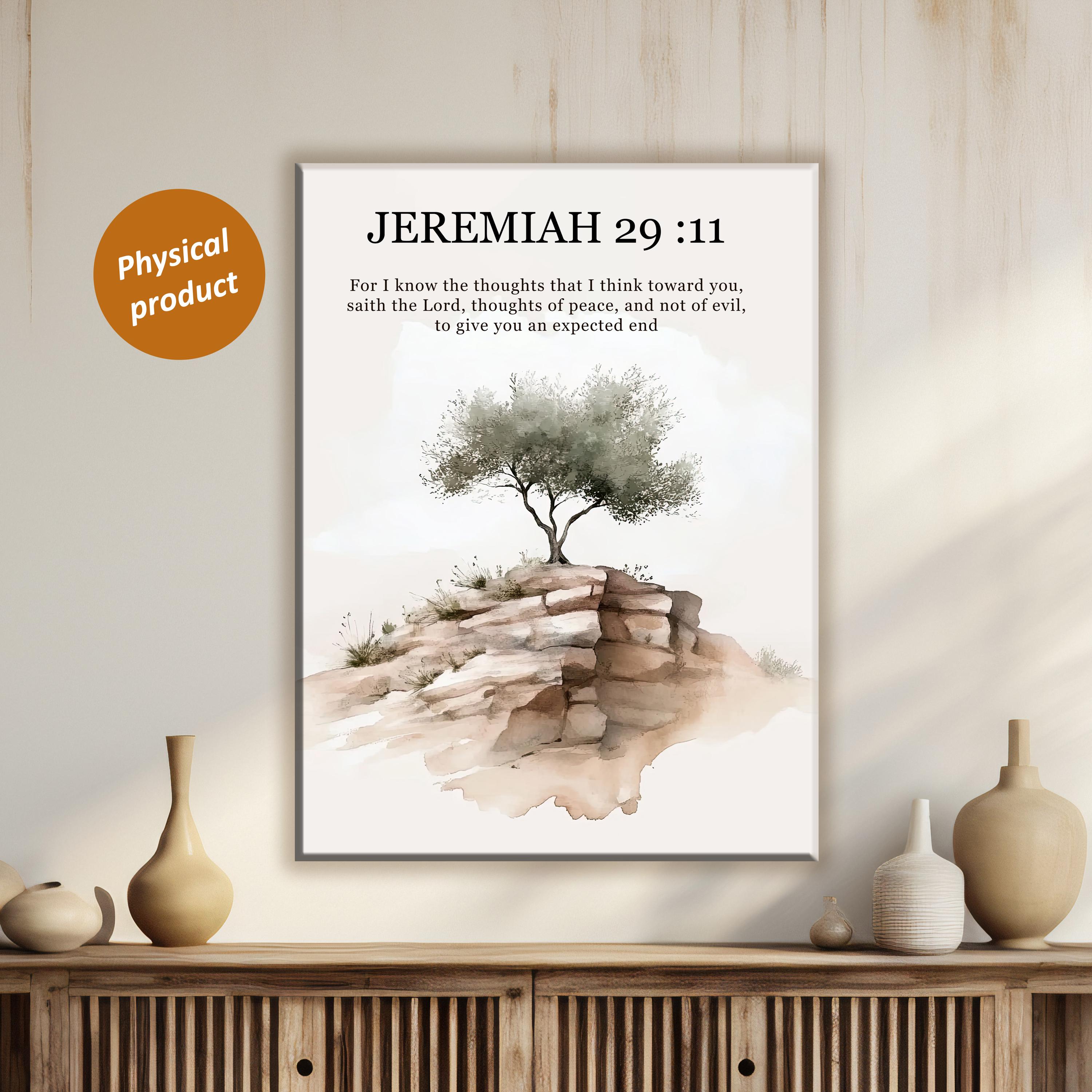 Canvas Wall Art, Bible Verse Painting for Living Room Decor Jeremiah 29 ...