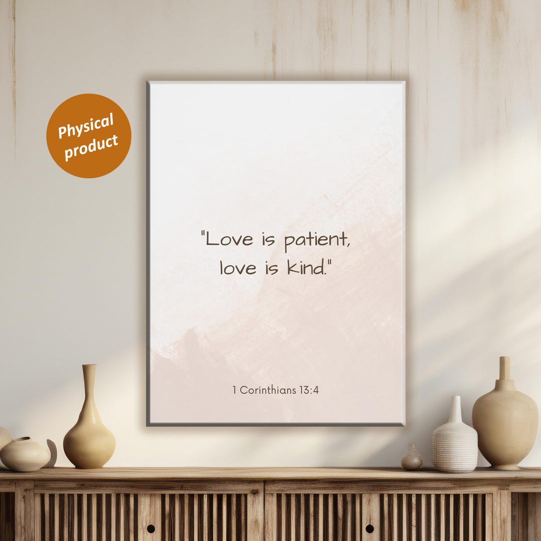Love is Kind and Patient, 1 Corinthians 13:4, Christian Verse, Bible ...
