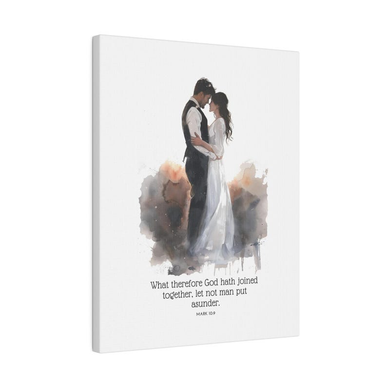 Christian Wedding Decor Wedding Wall Art Mark 10:9 Wall Art Love Print ...