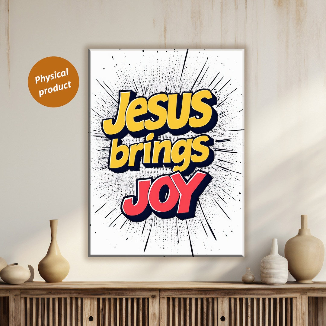 Jesus Brings Joy Wall Decor Bible Verse Painting for Home Jesus Brings ...