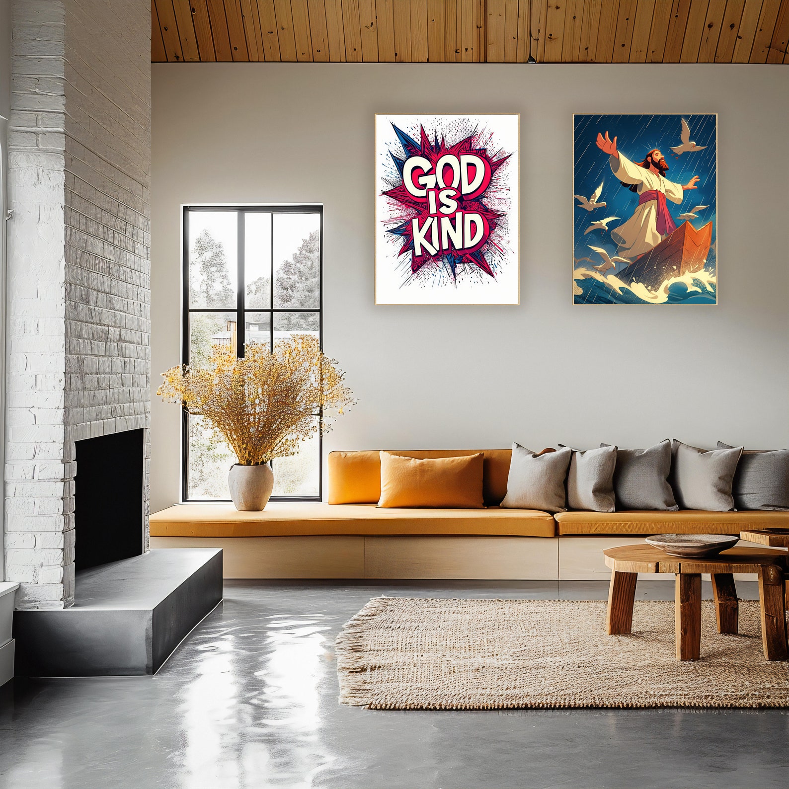 God is Kind Poster, Christian Quote Wall Art, Bible Quote Print ...