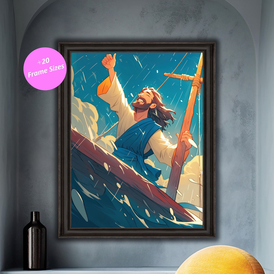 Jesus Calms the Storm Art Print - Inspirational Christian Wall Decor ...