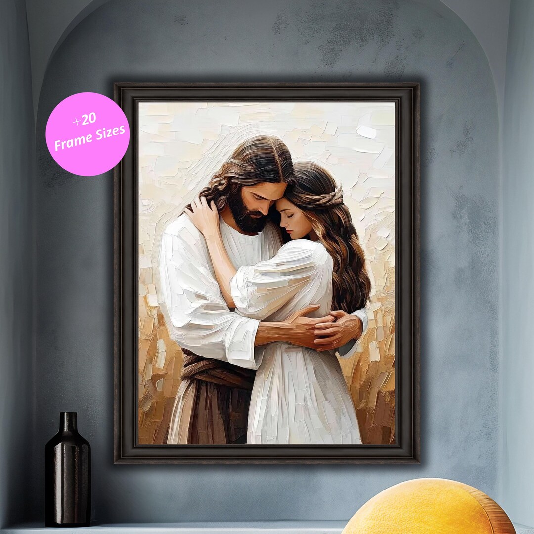 Jesus Comforts the Young Girl Art: Christian Wall Art (digital Download ...