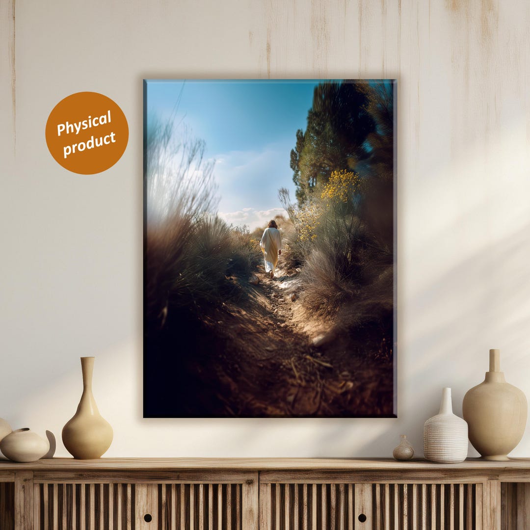 Canvas Wall Art, Jesus Pathway Light Painting, Living Room Decor ...