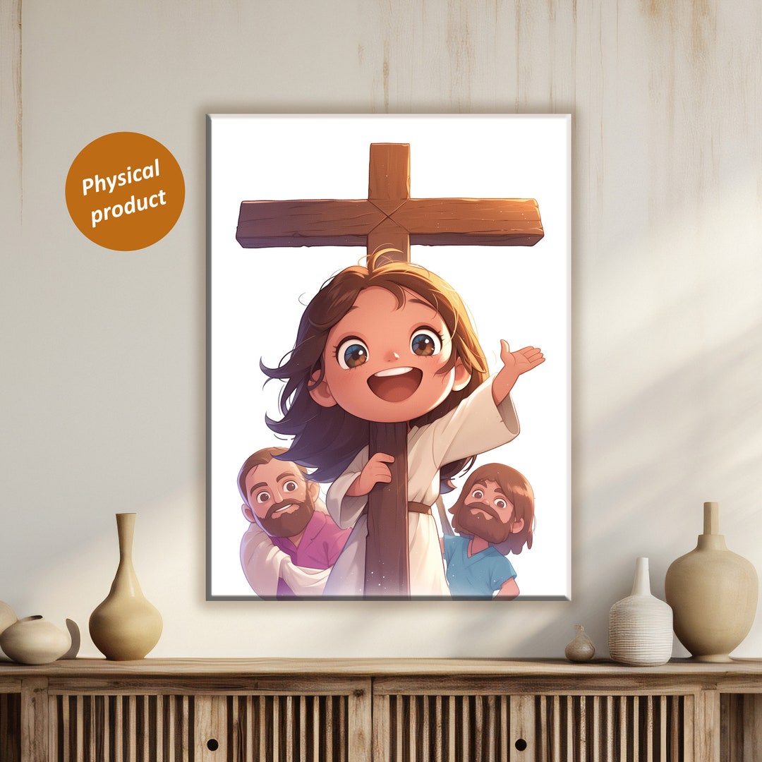 Jesus and Disciples Painting for Living Room Christian Anime Wall Art ...