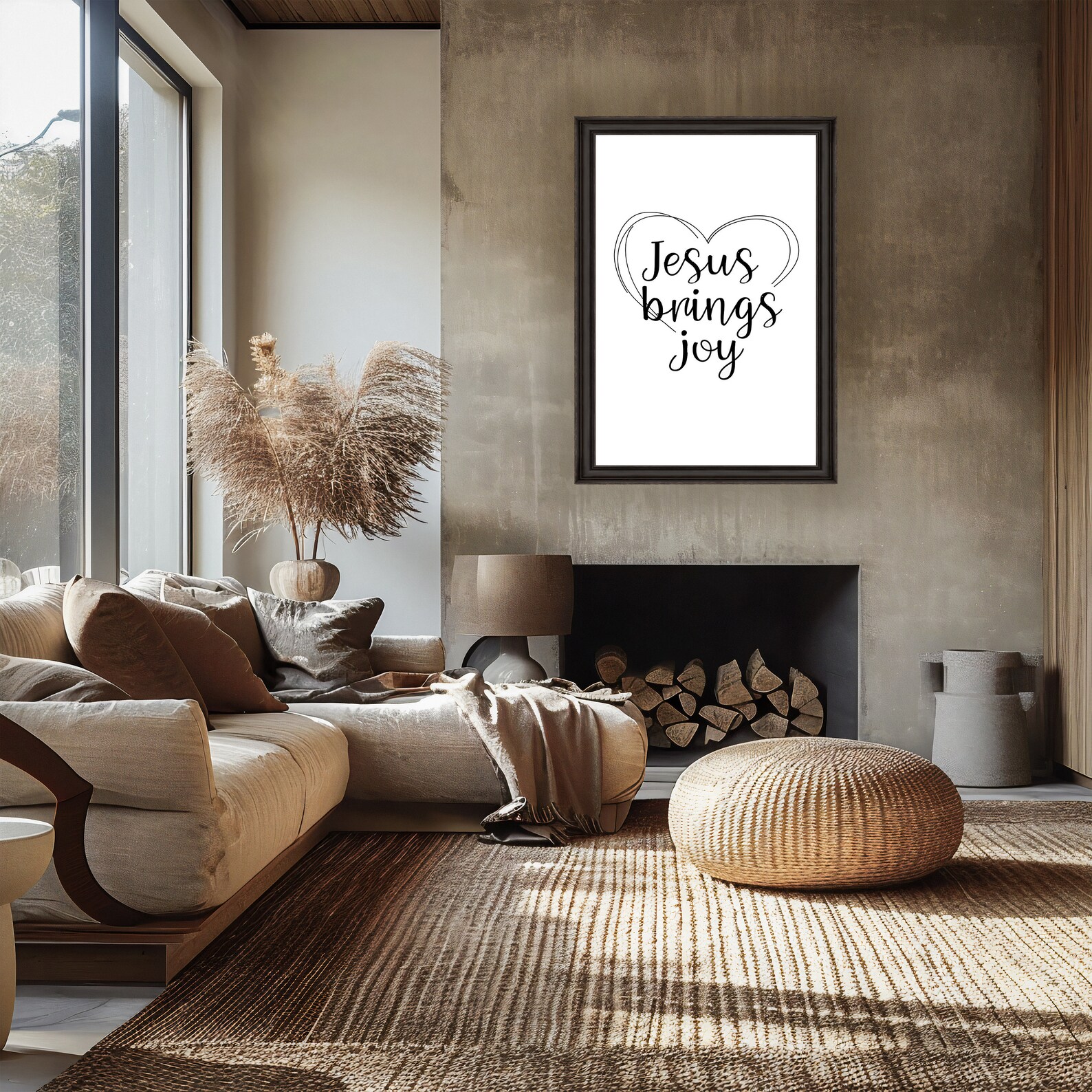 Inspirational Christian Wall Art Print, Jesus Brings Joy Digital ...