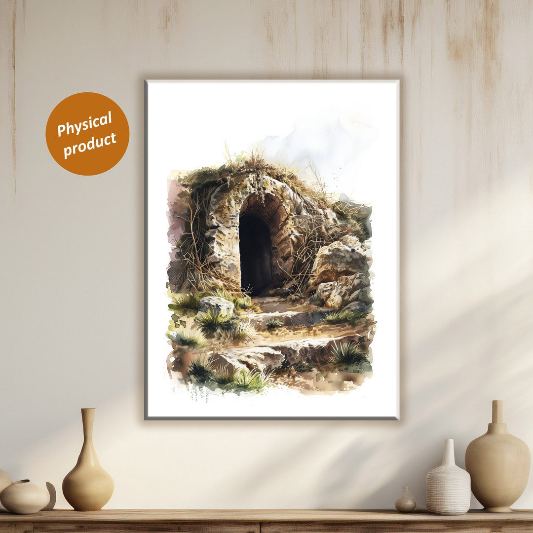 The Empty Tomb Wall Decor He is Risen Wall Art Calvary Art He is Alive ...