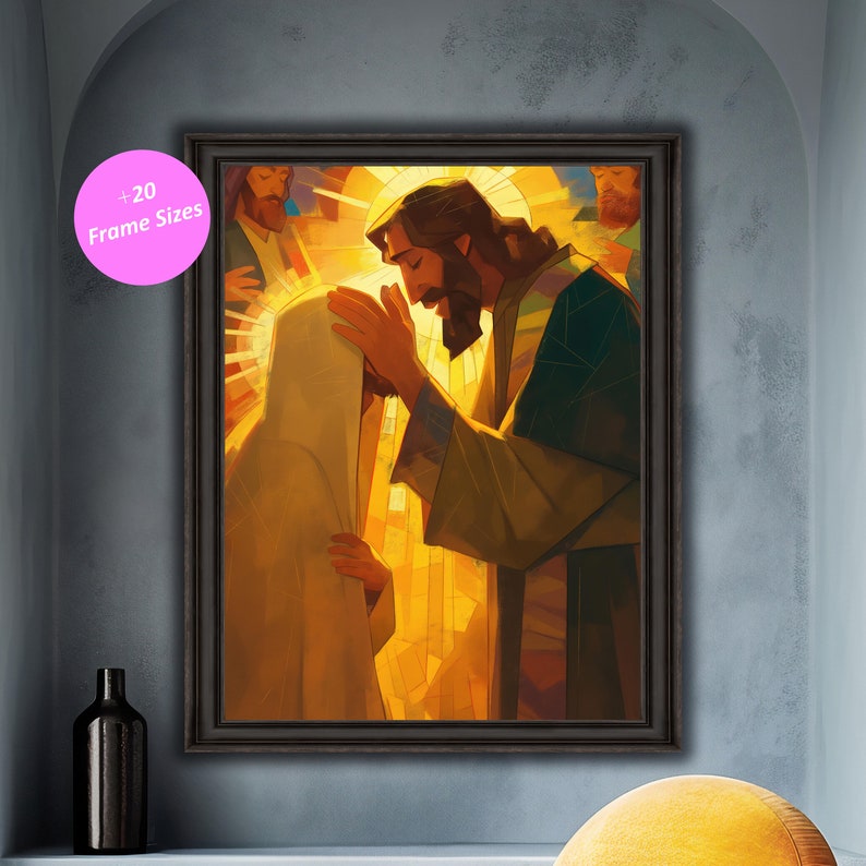 Jesus Blessing Disciples Digital Art, Inspirational Christian Decor ...