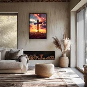 Wooden Cross Sunset Backdrop, Spiritual Christian Desktop Wallpaper ...