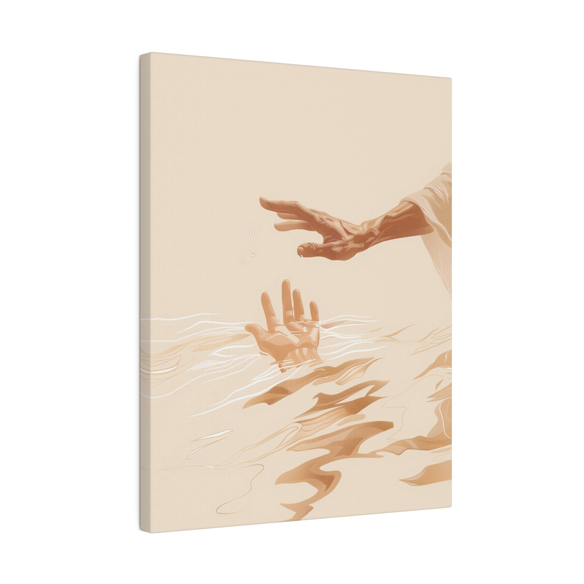 Jesus Hand Reaching Into Water Wall Decor Jesus and Peter Painting for ...