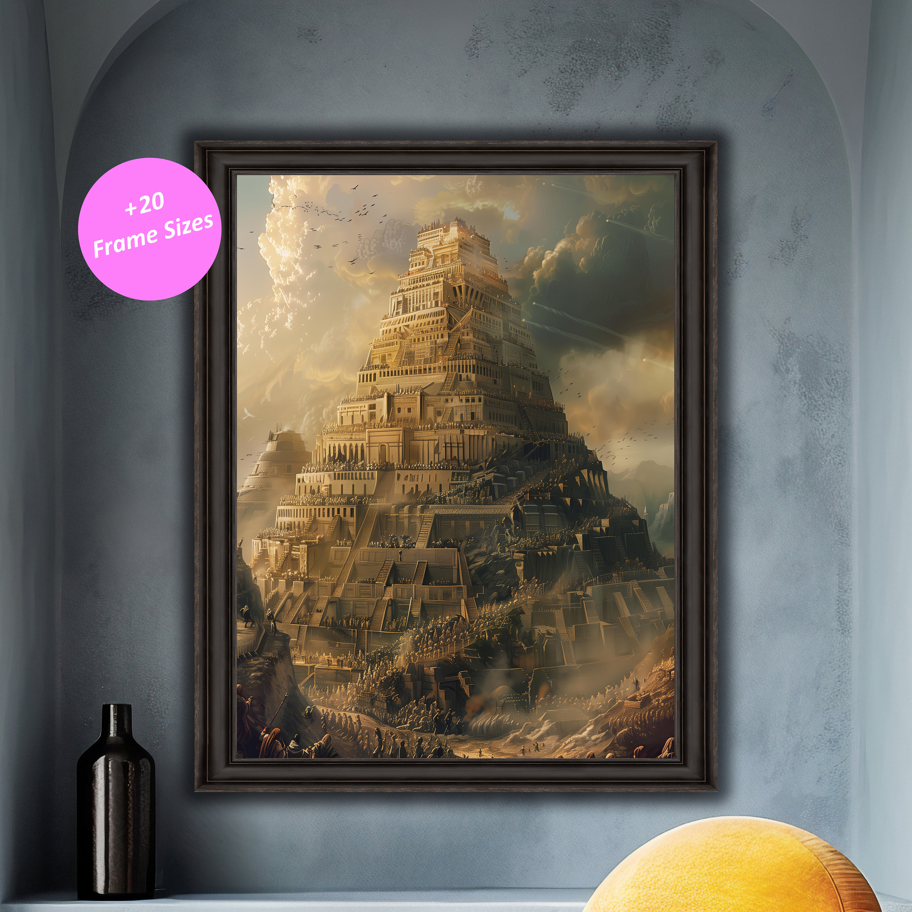 The Tower of Babel Digital Art Print, Tour Downloadable Wall Art, Epic ...