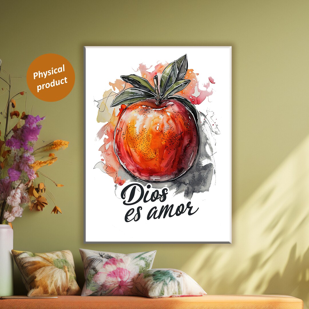 Dios Es Amor Print Minimalist Biblical Quote for Living Room Art ...