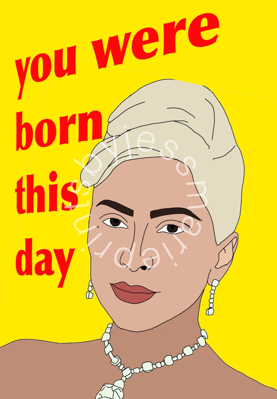 Lady Gaga Birthday Card - You Were Born This Day! - Etsy