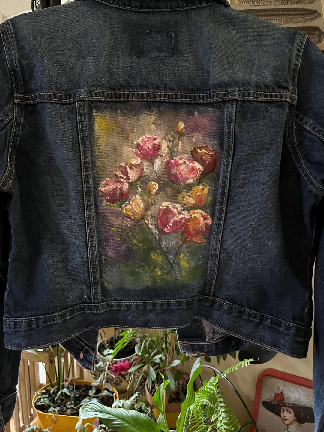 Hand Painted , Floral Designs , Original Art, One of a Kind, Machine ...