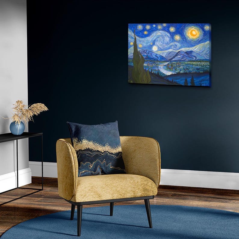 Missoula Starry Night Gallery Wrap Canvas Print - Etsy Israel