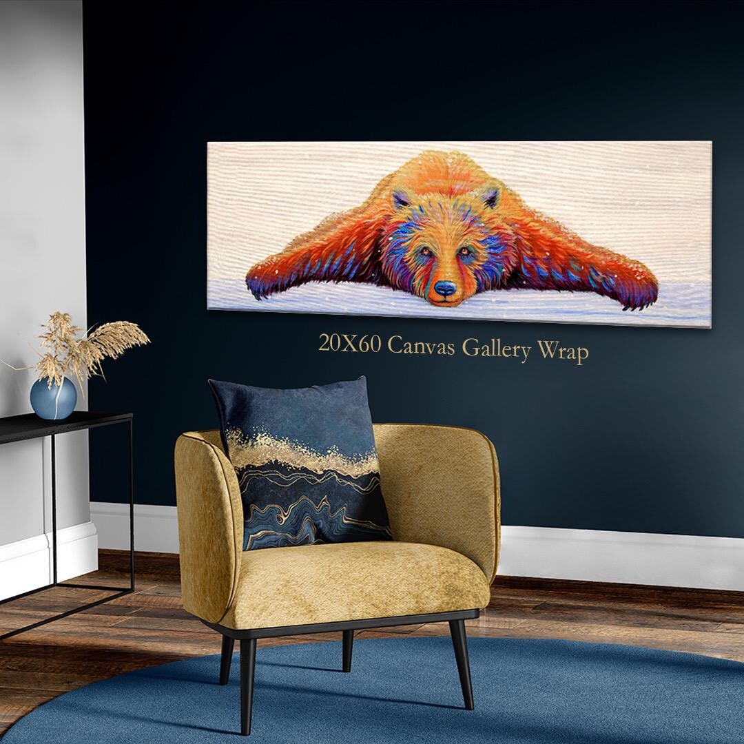 Winter Bear Signed Canvas Print - Etsy