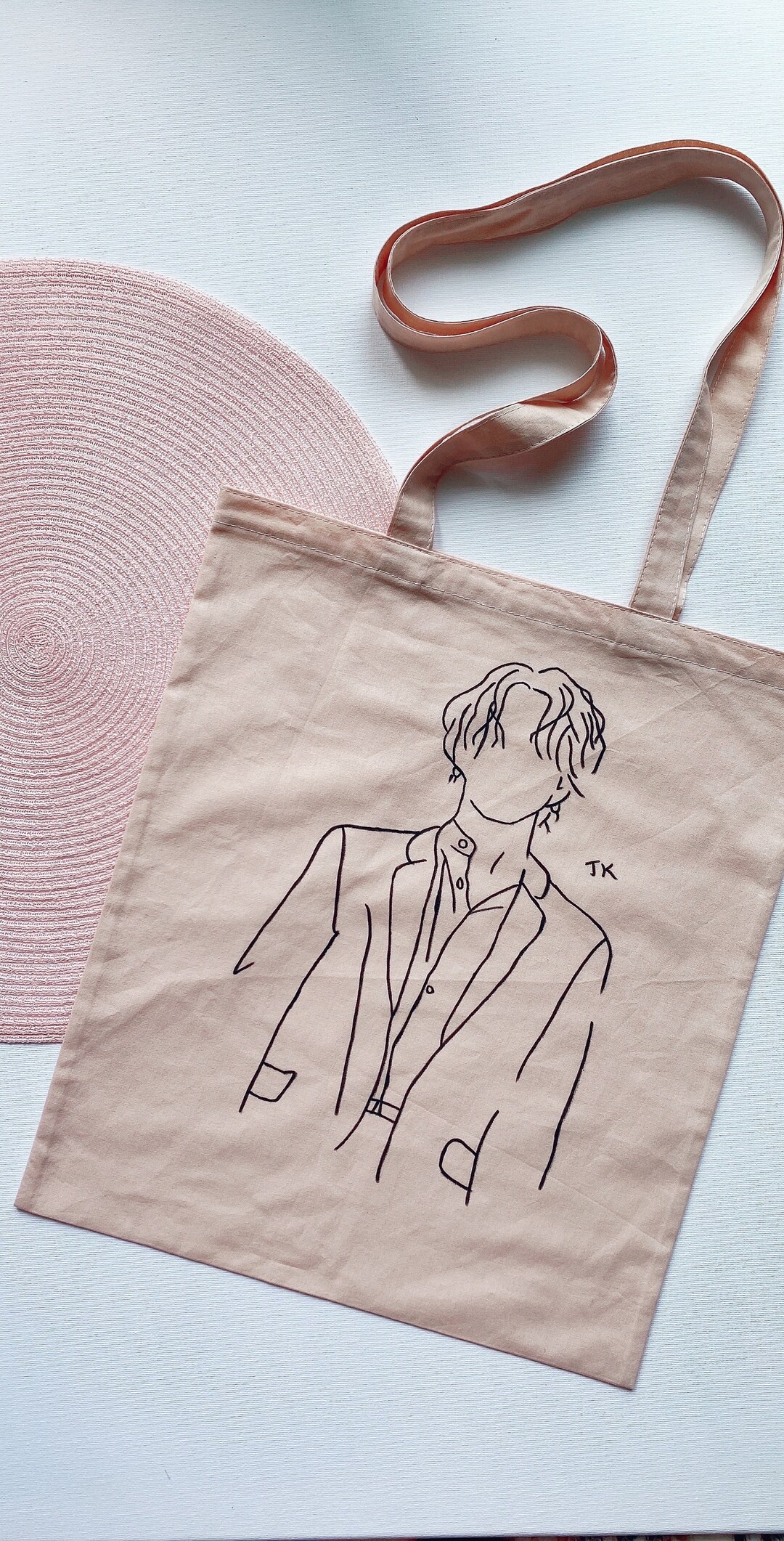 BTS Aesthetic Tote Bag, Acrylic Art , Subtle Merchandise, K-pop, Gift ...