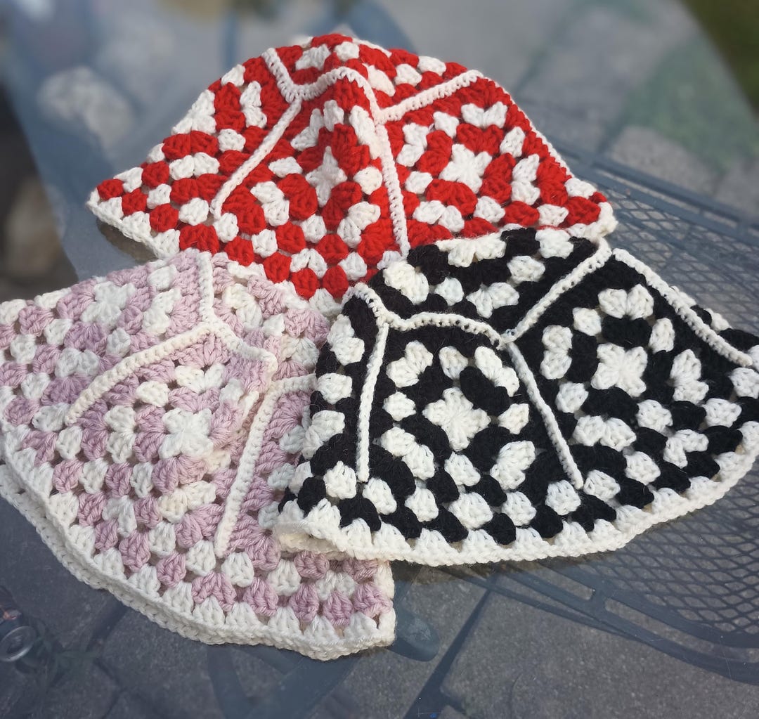 Crochet Granny Square Hat - Etsy