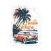 Santa Monica Classic Car Sticker Vintage Style Sticker Retro Graphic ...