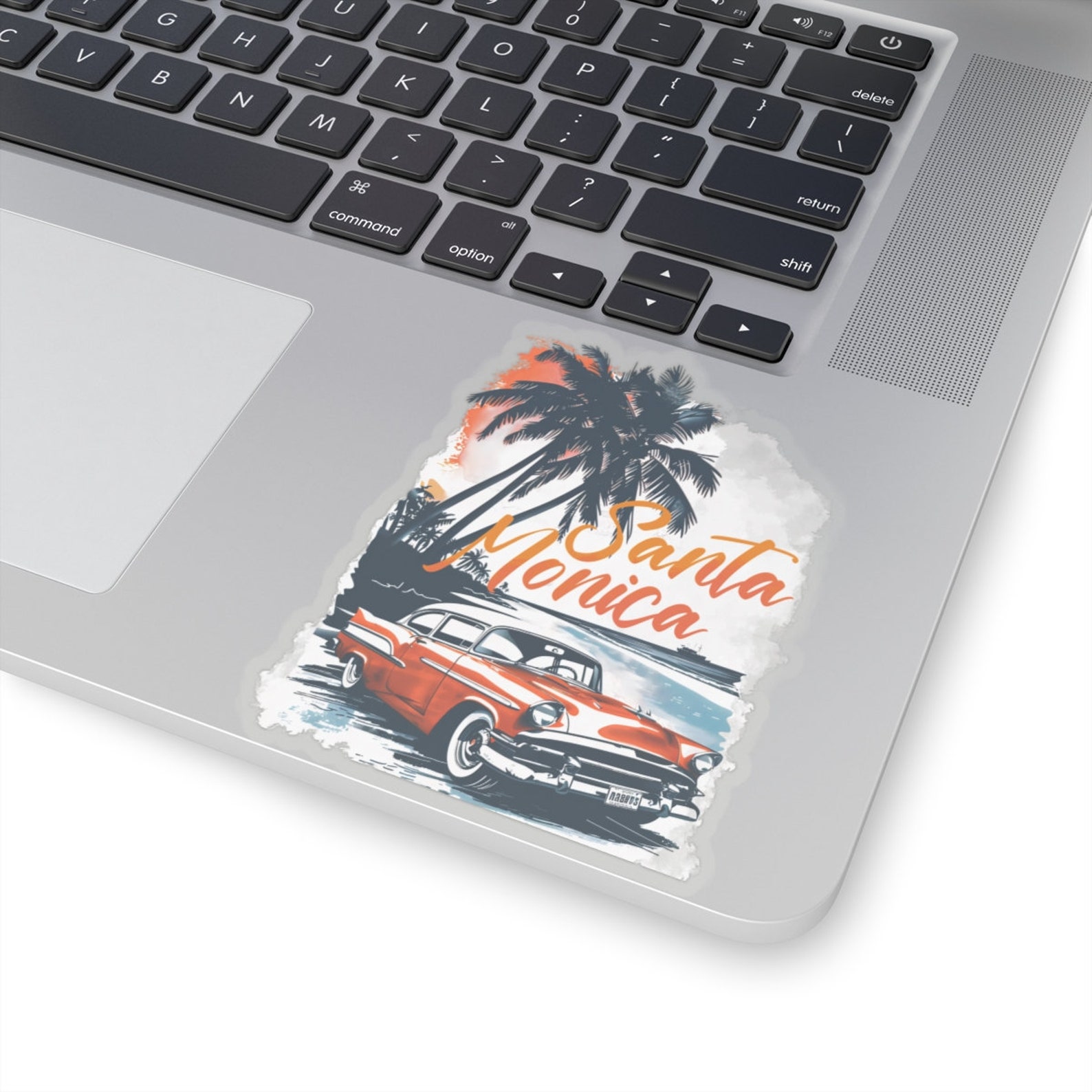 Santa Monica Classic Car Sticker | Vintage Style Sticker | Retro ...