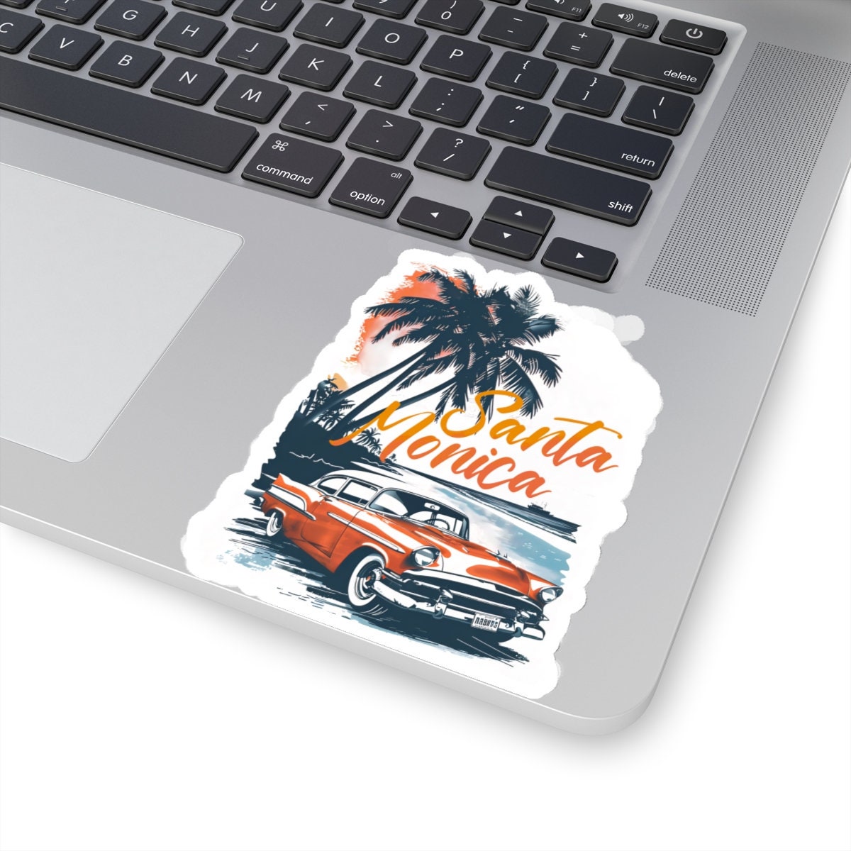 Santa Monica Classic Car Sticker | Vintage Style Sticker | Retro ...