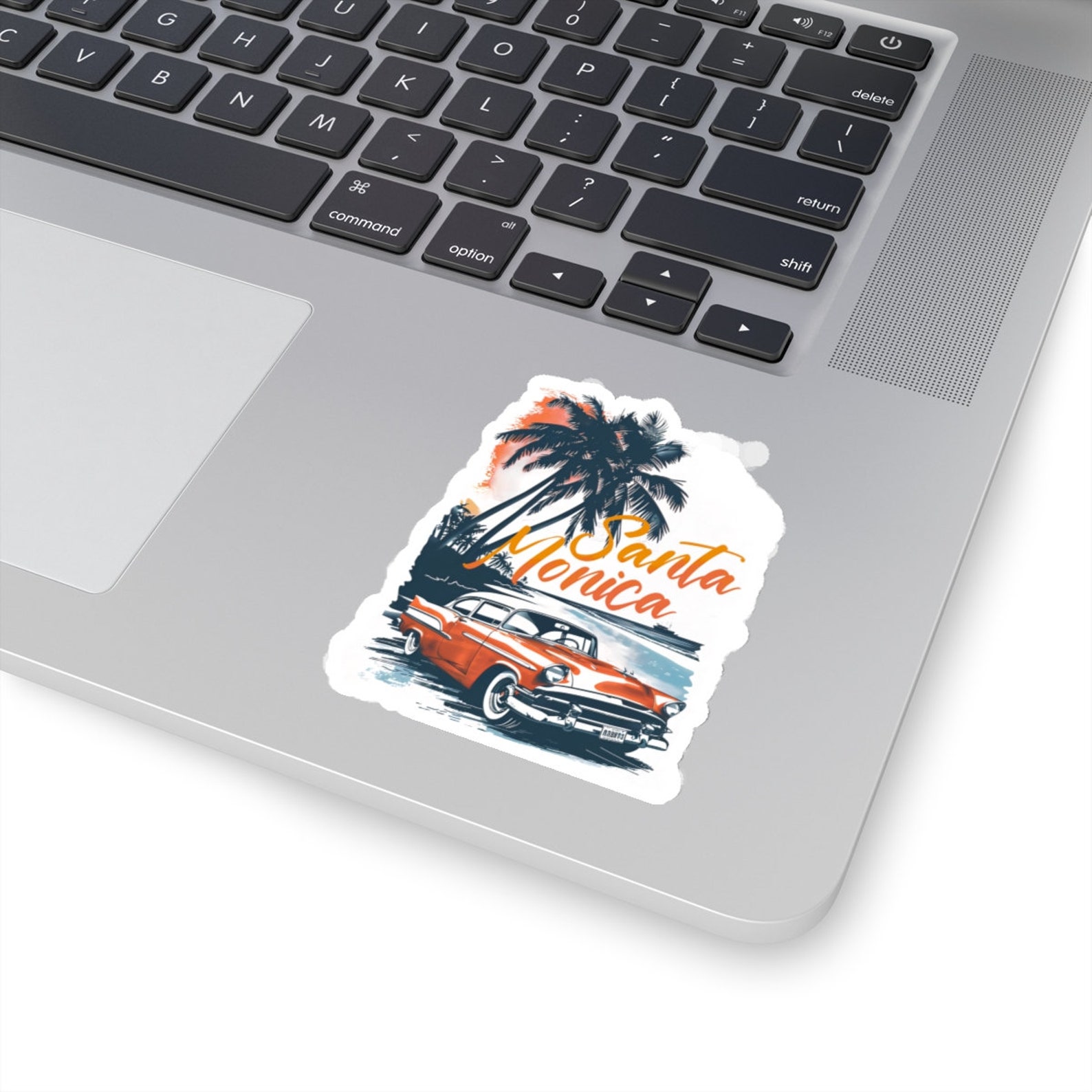 Santa Monica Classic Car Sticker | Vintage Style Sticker | Retro ...