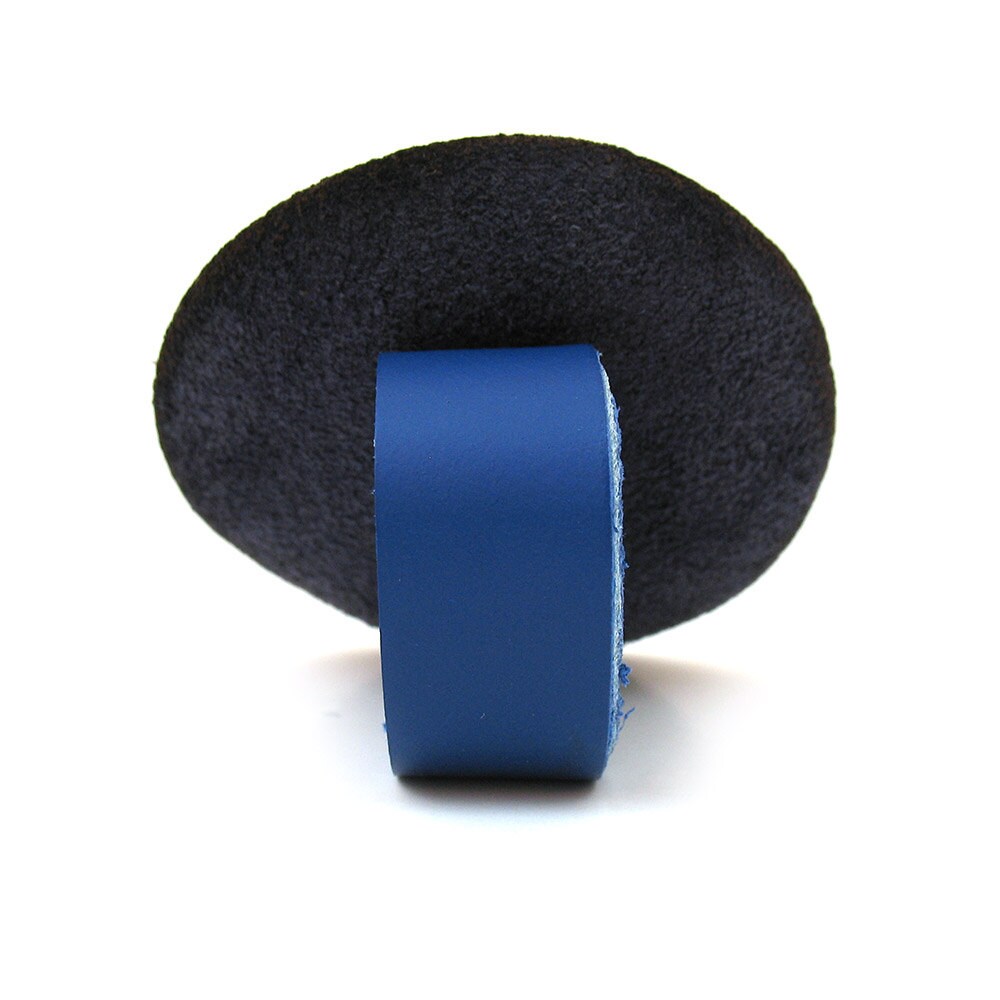 Blue Tone Leather Flower Ring You Choose the Size - Etsy