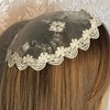 Black Lace Bucharian Style Doily Head Cover • Hair Accessory • Delicate ...