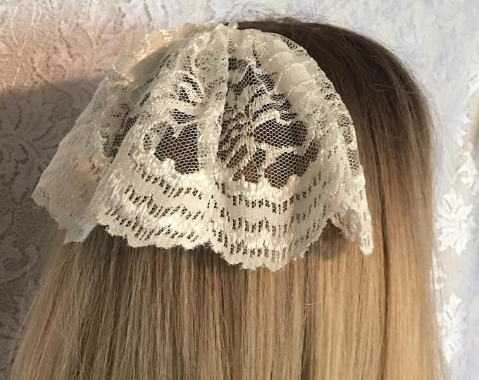 Pearl and Ivory Lace Kippah, Womens Kippot, Shabbat Kippa, Girl's Bat ...