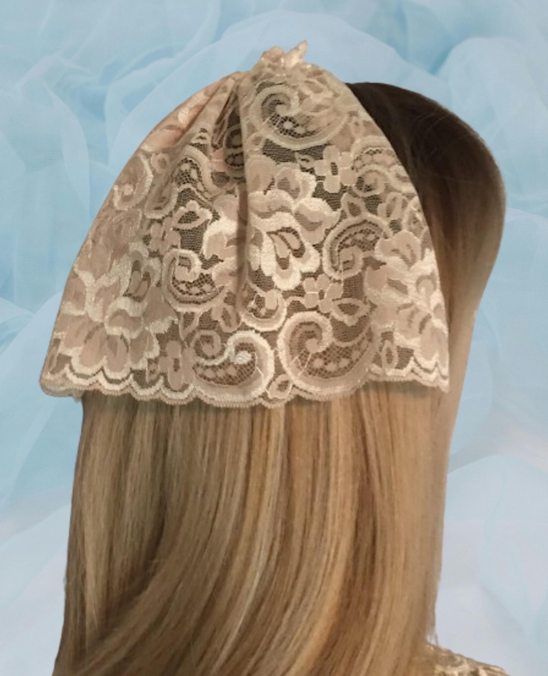 Lace Bat Mitzvah Headcover Lace Doily Head Covering Jewish Headcovering ...