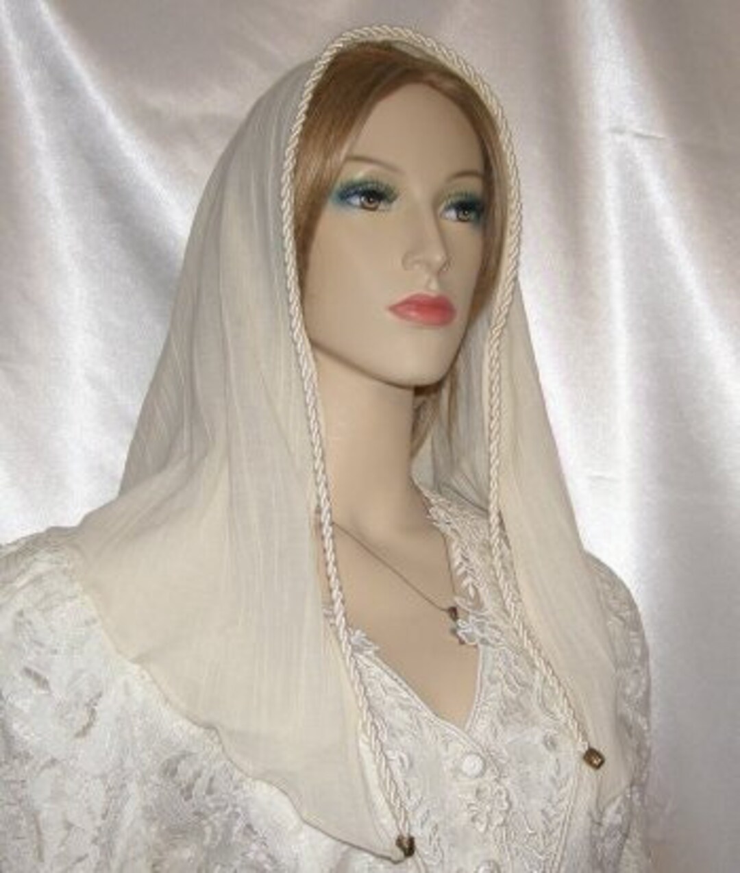 Gauze Cotton Scarf Head Covering Cording Ties Tichel Mitpachat ...
