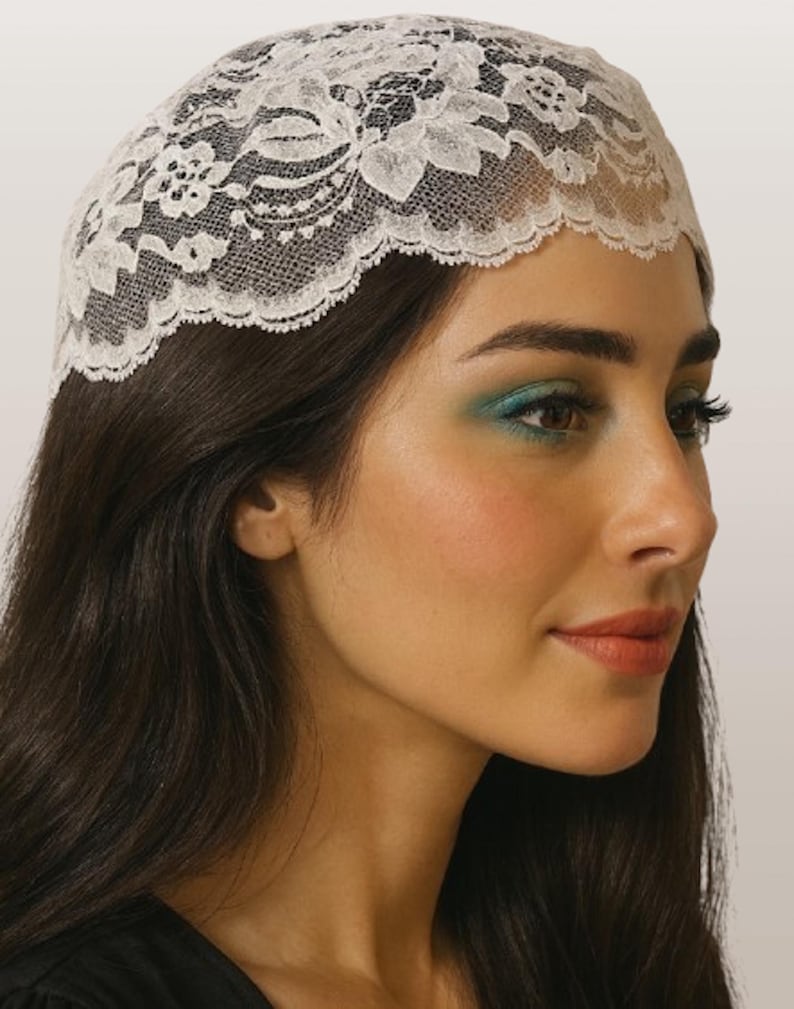 Lace Bucharian Doily Head Cover Lace Chapel Cap Hair Accessory Modest ...