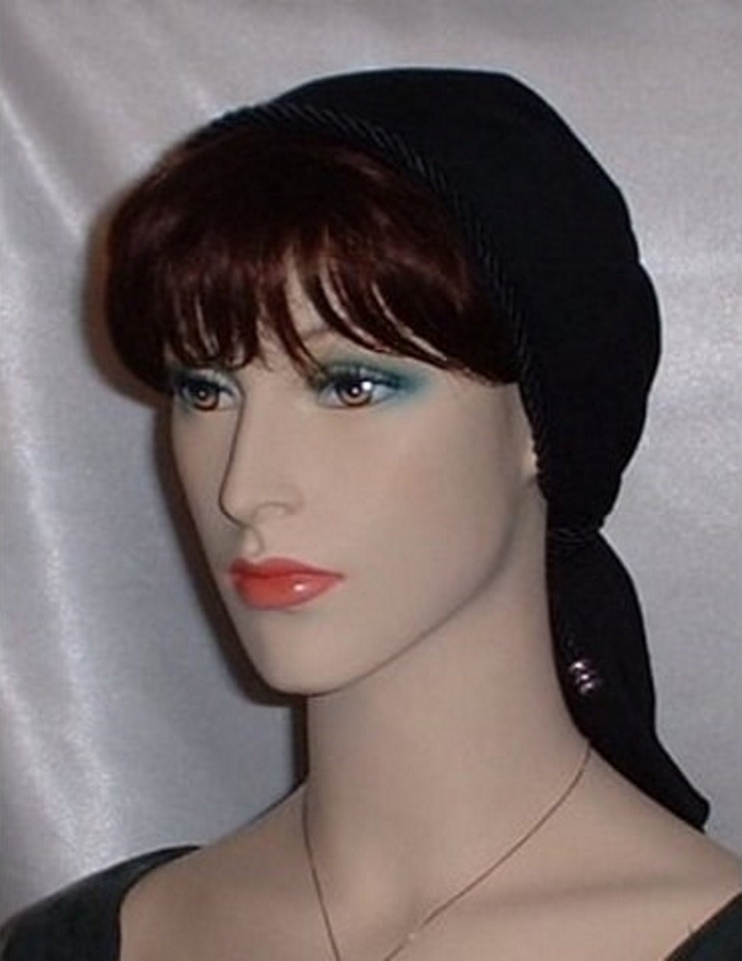 Black Cotton Tichel Head Covering | Headcovering | Scarf | Modest Head ...