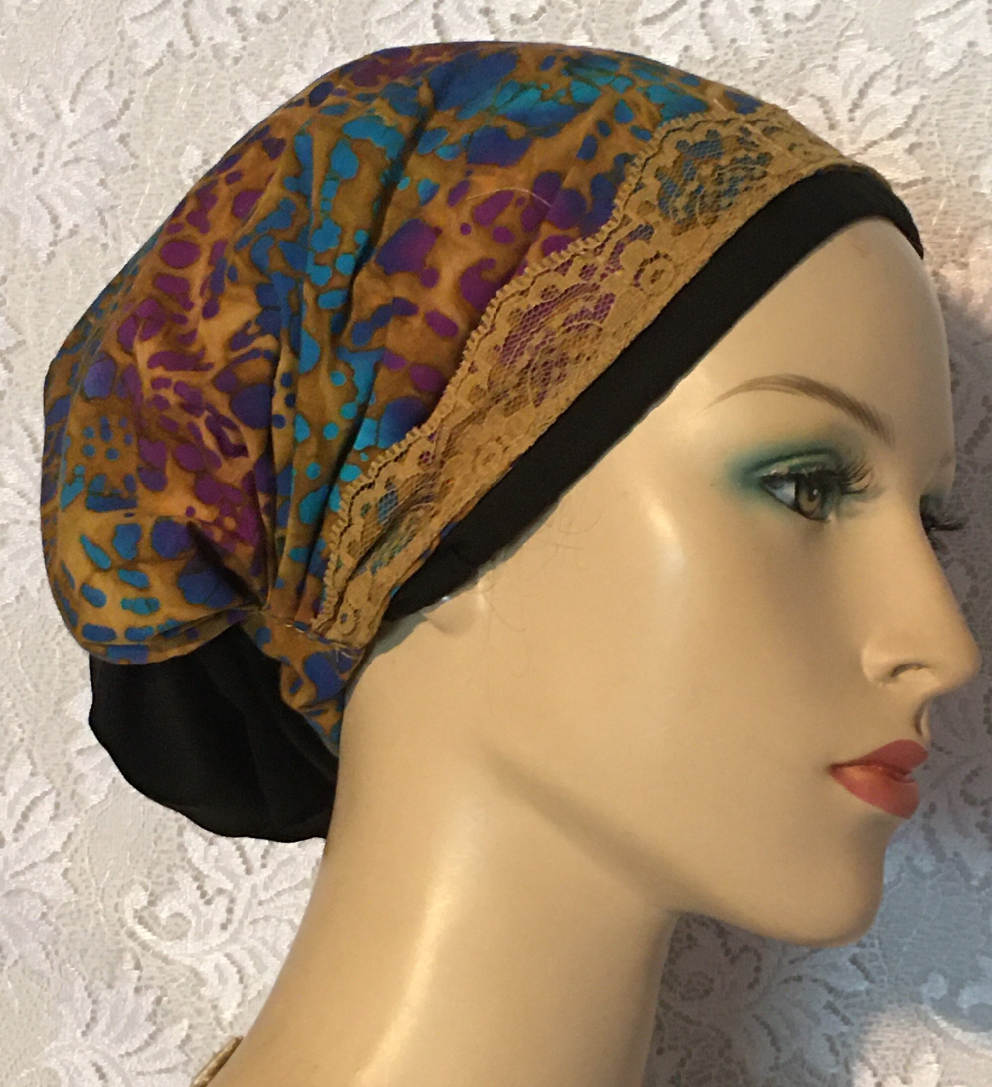 Batik Cotton Headband • Wide Head Band • Boho Chic • Bohemian Head Wrap ...