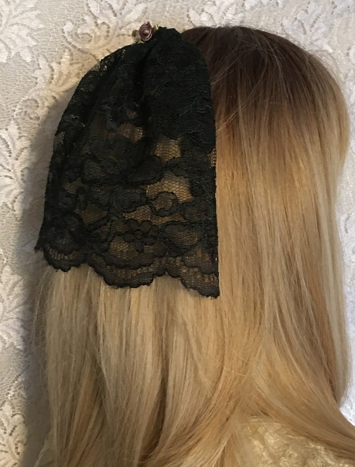 Green Floral Bat Mitzvah Head Covering • Lace Kippah Hair Covers ...