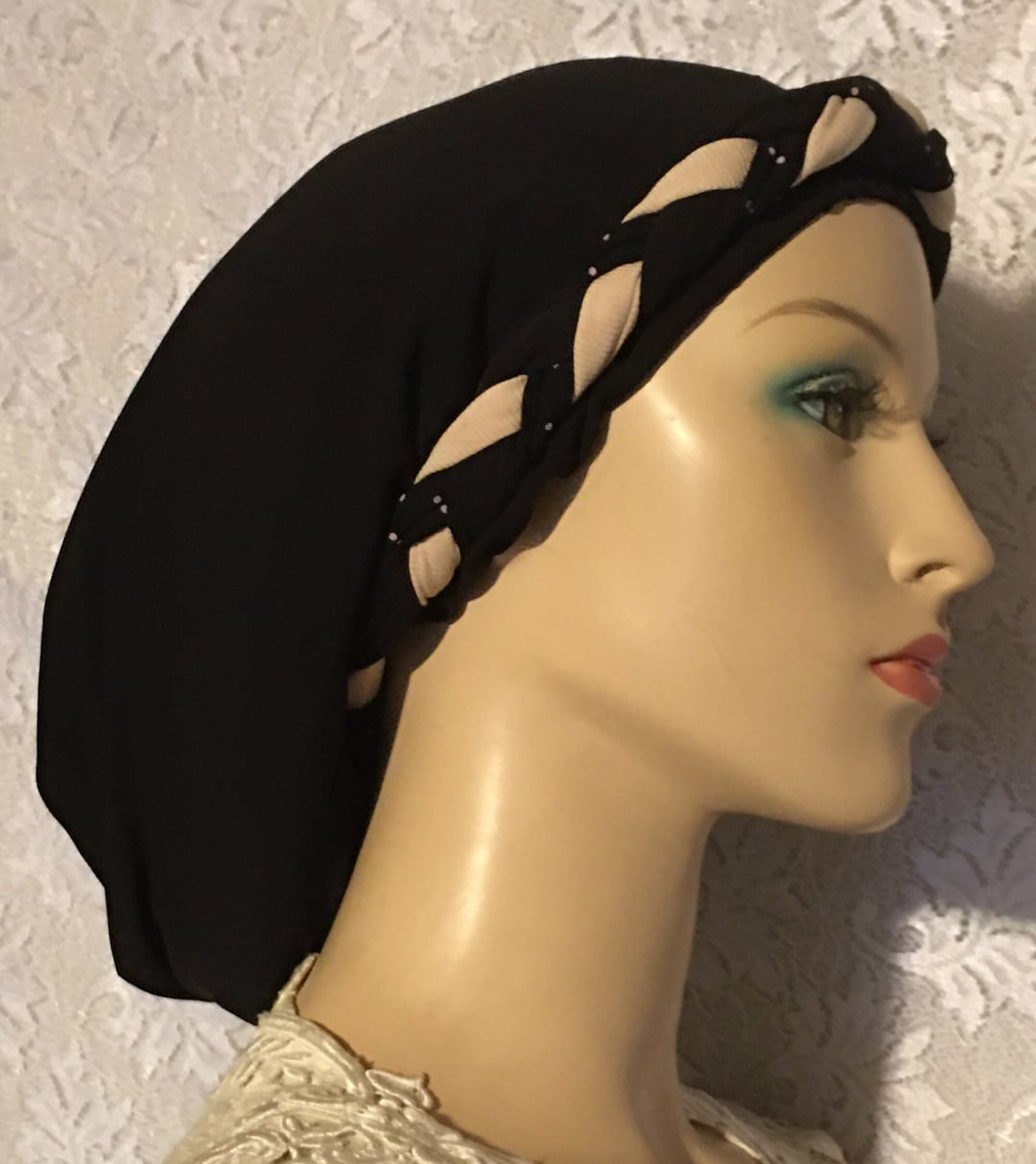 Braided Band Snood Head Covering • Women Hair Snoods • Tichel • Scarf ...
