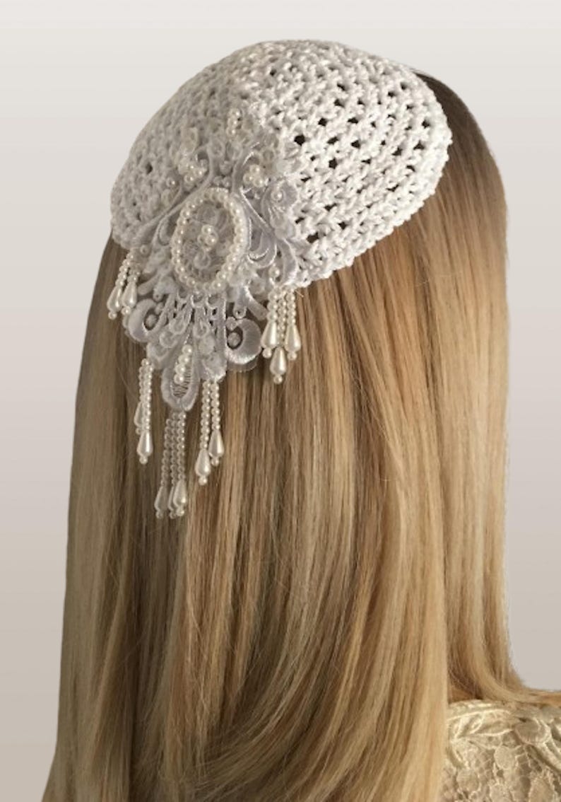 Beaded Kippah Head Covering Bat Mitzvah Gift Special Occasion Head ...